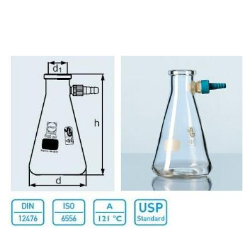 DURAN Filtering Flask with KECK™ Assembly Set Erlenmeyer Shape ...