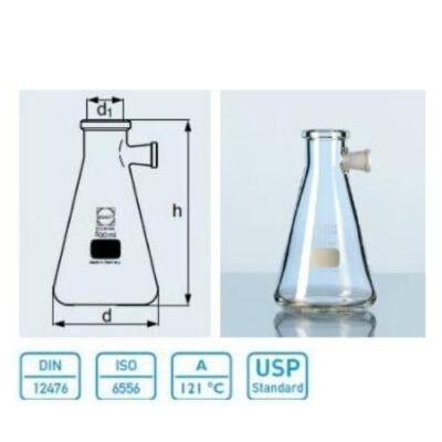 DURAN Filtering Flask with Side-Arm Socket Erlenmeyer Shape ...