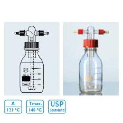 DURAN Gas Washing Bottle Head Drechsel-type, with Filter Disk ...