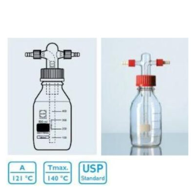 DURAN Gas Washing Bottle Head Drechsel-type, w/o Filter Disk ...