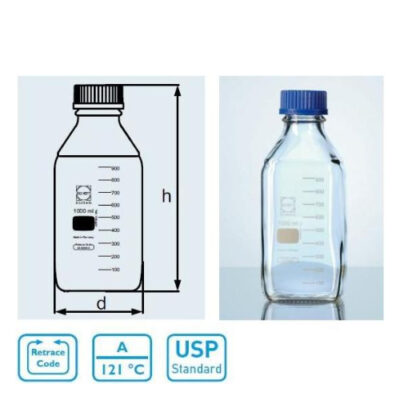 Laboratory Bottle, Square – PolyScientific